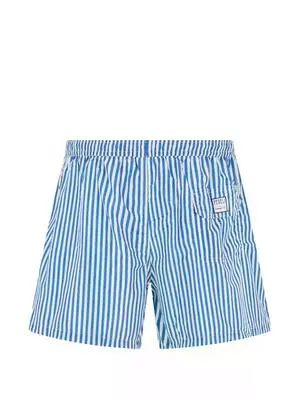 Fedeli Striped Drawstring Swim Shorts