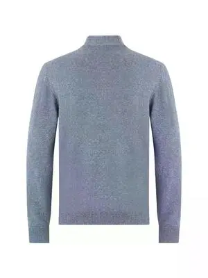 Fedeli Quarter-zip Knit Sweater - Blue