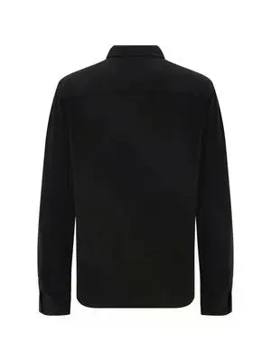 Fedeli Long-sleeve Button-down Shirt - Black
