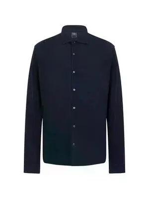 Fedeli Long-sleeved Button-up Shirt - Blue
