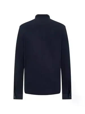Fedeli Long-sleeved Button-up Shirt - Blue