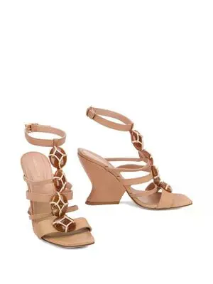 Alberta Ferretti Sculptural Heel Sandals