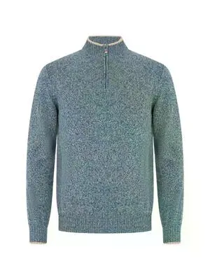 Fedeli Quarter-zip Knitted Sweater