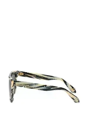 Roberto Cavalli Zebra Print Square Frame Sunglasses