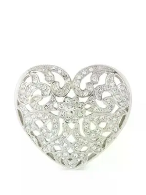 SUSAN CAPLAN 1980s Napier Metal Brooch - Silver