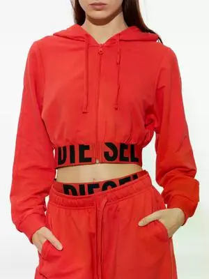 DIESEL® Logo Tape Cropped Hoodie