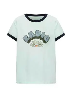 Zadig&Voltaire Walk Logo-print Ringer T-shirt - Blue