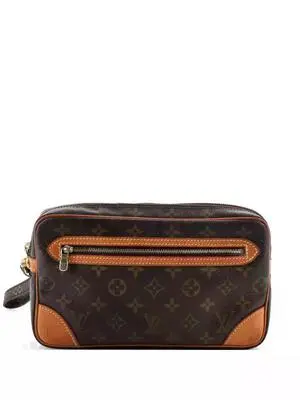 LOUIS VUITTON Monogram Canvas Gm Clutch Bag - Brown