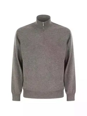 Brunello Cucinelli Cashmere Half-zip Sweater - Grey