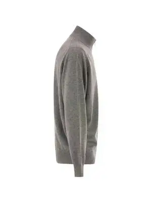 Brunello Cucinelli Cashmere Half-zip Sweater - Grey