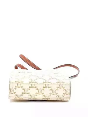 Celine Vertical Cabas Tote Triomphe Coated Canvas Satchel - Brown
