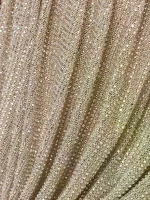 NISSA Crystal-embellished Tulle Crop Top