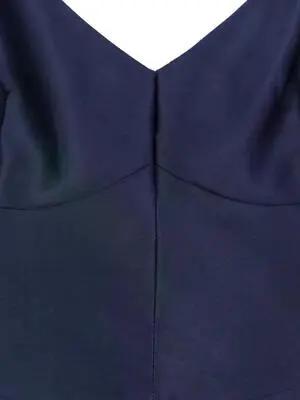 Alberta Ferretti Spaghetti Strap V-neck Midi Dress