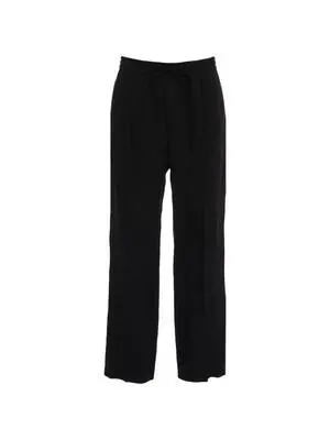 AMARANTO Drawstring-waist Pleated Trousers