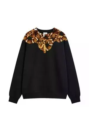 COUNTY OF MILAN Snake-print Crew Neck Sweater