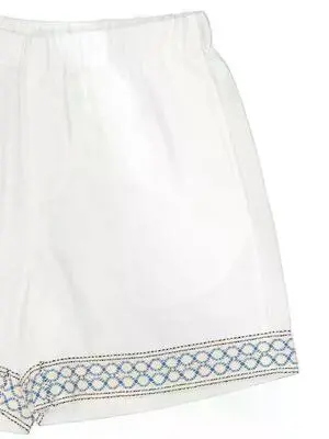 Commas Embroidered Detail Shorts