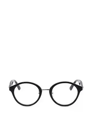 JIMMY CHOO Round-frame Glitter Glasses - Black