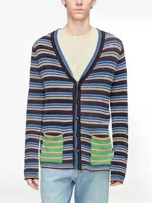 MAISON MARGIELA Striped Wool Cardigan