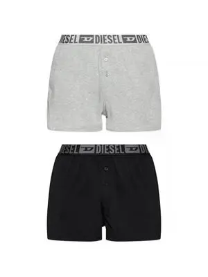 DIESEL® Starkie-d-core Two Pack Logo-waistband Boxer Shorts - Black