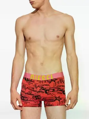 DIESEL® Damien-d-pop Pack Of Three Graphic-print Boxer Shorts - Red
