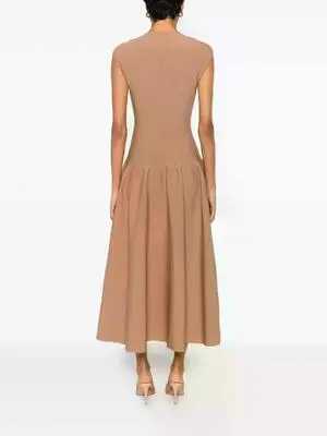 Roland Mouret Embellished Flared Midi Dress