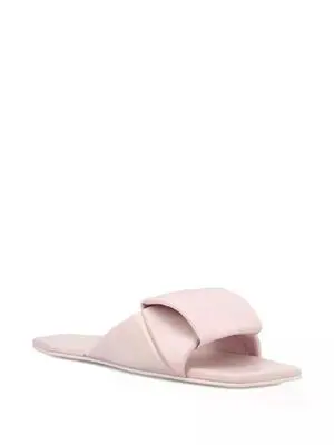 Loewe Padded Leather Square-toe Slides