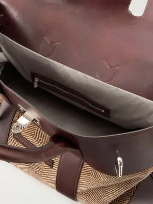 Brunello Cucinelli Canvas And Leather Weekend Bag