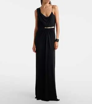 TOM FORD Draped Gathered Crêpe Jersey Gown