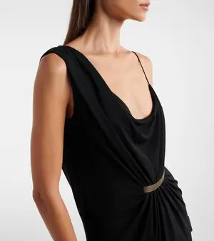 TOM FORD Draped Gathered Crêpe Jersey Gown