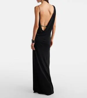 TOM FORD Draped Gathered Crêpe Jersey Gown