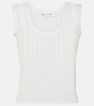 Oscar De La Renta Scalloped Camis Tanks For Women