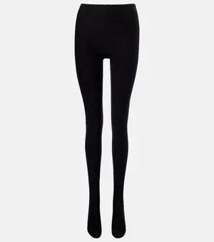 MAISON MARGIELA High-rise Tights - Black