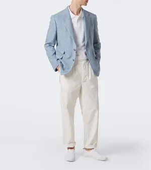 Ralph Lauren Purple Label Glen Linen-blend Blazer