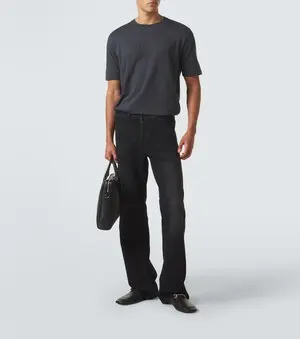 Gucci Leather Briefcase With Stripe Detail