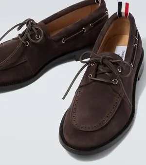 Thom Browne Suede Boat Shoes - Brown