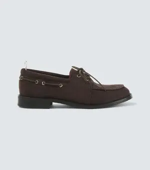 Thom Browne Suede Boat Shoes - Brown