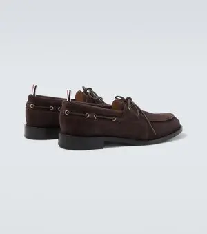Thom Browne Suede Boat Shoes - Brown