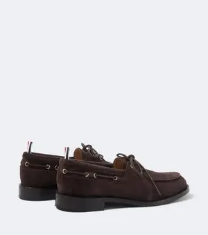 Thom Browne Suede Boat Shoes - Brown