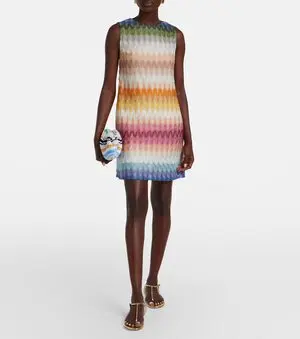 Missoni Sleeveless Mini Dress In Multicolor
