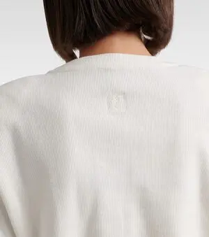 Magda Butrym Cropped Cotton-blend T-shirt - White