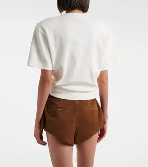 Magda Butrym Cropped Cotton-blend T-shirt - White