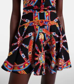 Dolce & Gabbana Printed Silk-blend Mini Dress