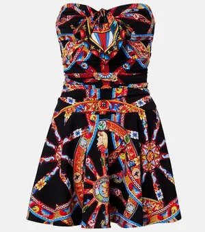 Dolce & Gabbana Printed Silk-blend Mini Dress - Multicoloured