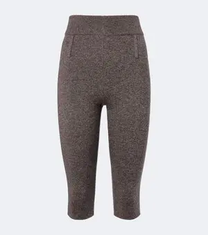 Magda Butrym Knitted Wool Capri Pants - Brown