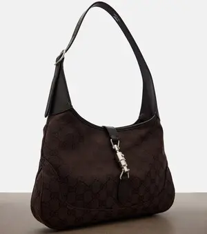 Gucci Jackie 1961 Medium Canvas Shoulder Bag