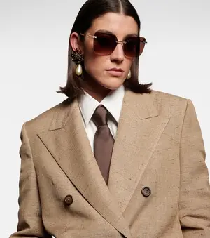 Dolce & Gabbana Embellished Square Frame Sunglasses