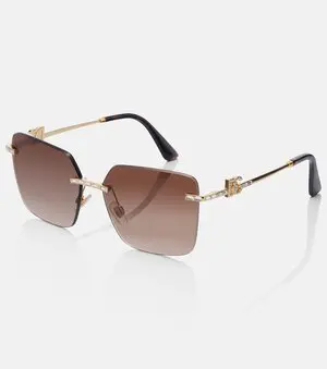 Dolce & Gabbana Embellished Square Frame Sunglasses