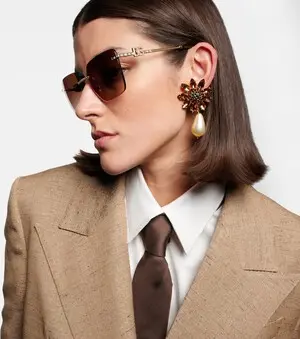 Dolce & Gabbana Embellished Square Frame Sunglasses