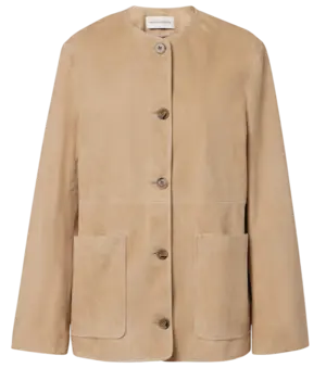 Nour Hammour Suede Jacket - Beige