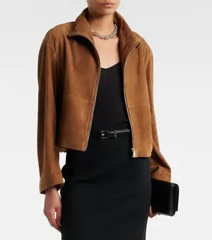 Nour Hammour Etienne Suede Jacket - Beige